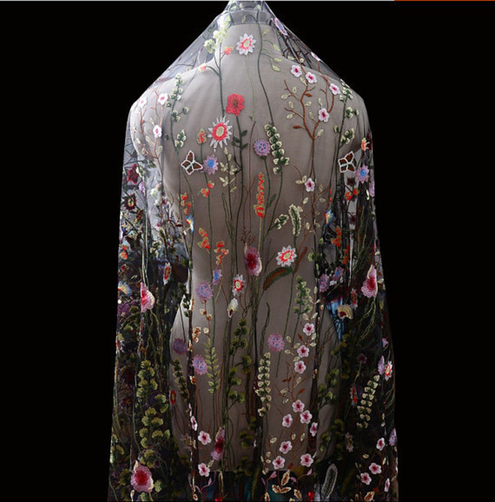 Multi Colors Lace Fabric Tulle Embroidered Bridal Lace | Etsy