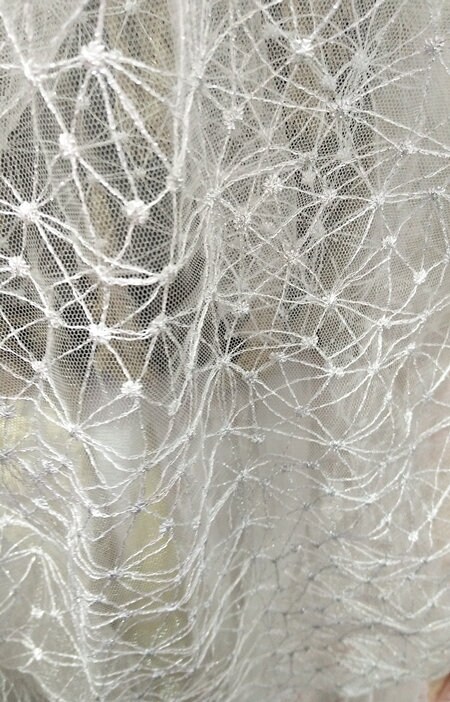Silver Gold Net Lace Fabric Dot Netting Tulle Bridal Lace - Etsy