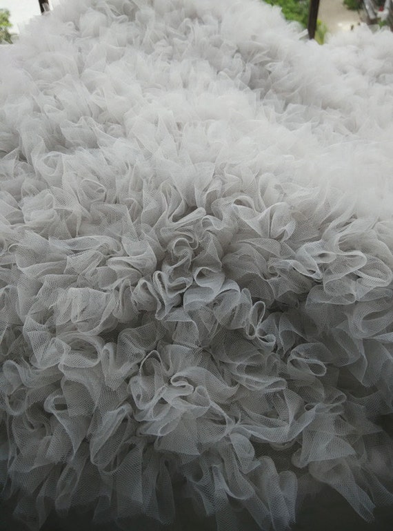 Gray 3D Ruffle Fabric for Costume Wedding Dress Fabric Gray - Etsy
