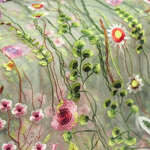 Multi Colors Lace Fabric Tulle Embroidered Bridal Lace - Etsy