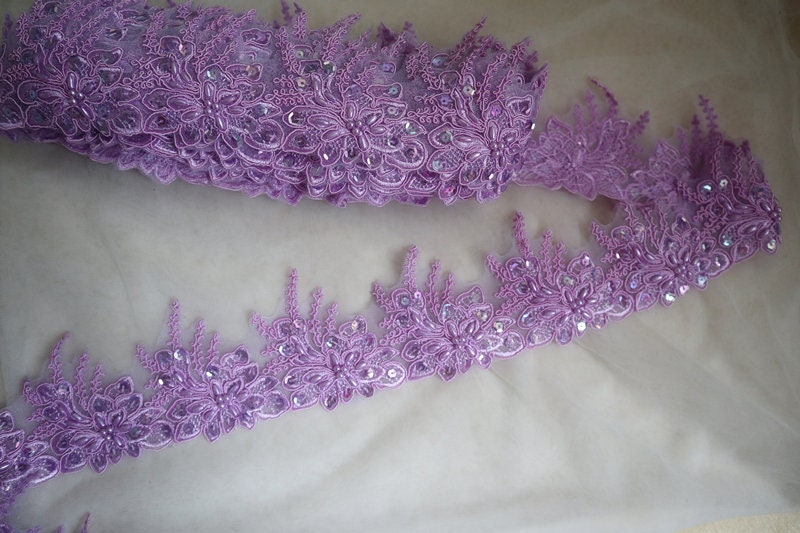 Champagne Beaded Lace Trim 14 Colors Alencon French | Etsy