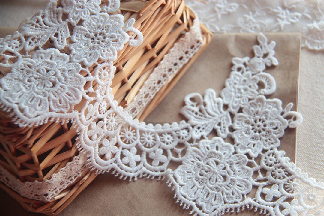 Vintage Style Floral Lace Trim off White Venice Lace Trim - Etsy