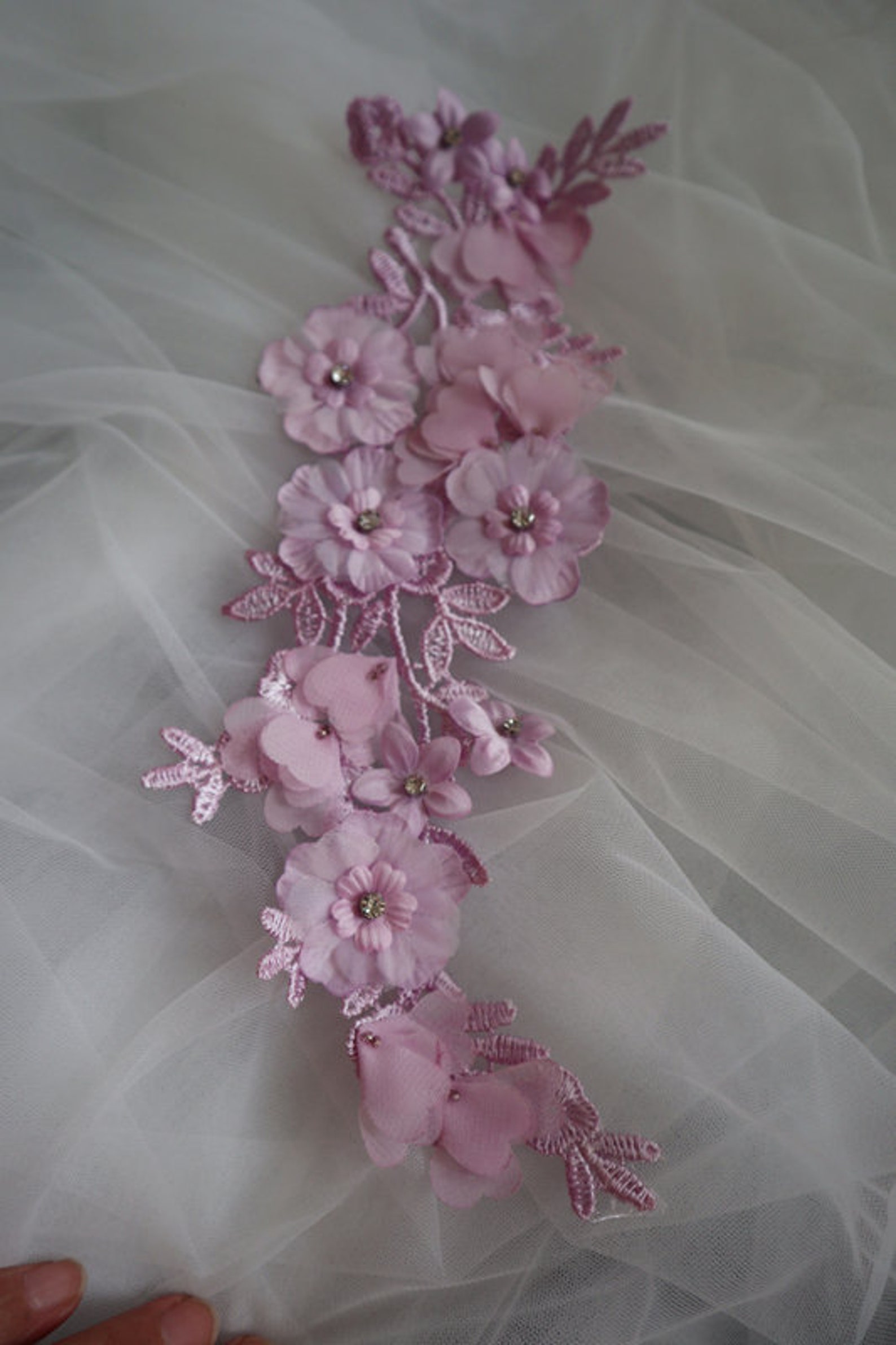 Light Blue Peach Pink Ivory Purple Multi Colors 3D Lace | Etsy