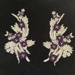 Deluxe Crystal Rhinestone Shoulders Sash Appliques Ivory - Etsy