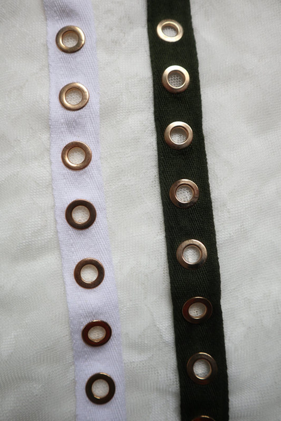 2 Yards Gold Color Garment Eyelets Tape on Black or off White - Etsy