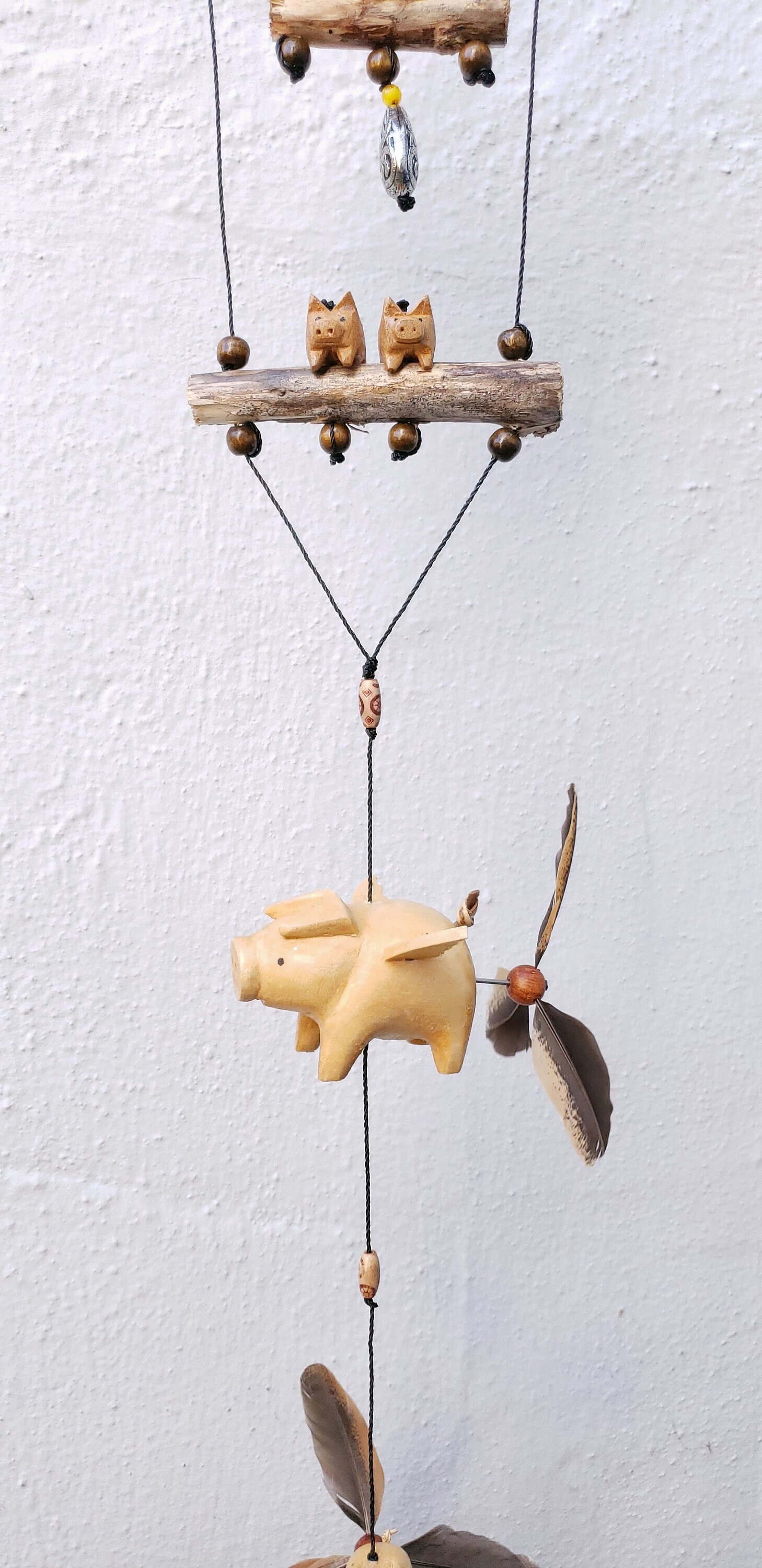 Wind Spinners Flying Pig Outdoor or Indoor Mobile removable - Etsy