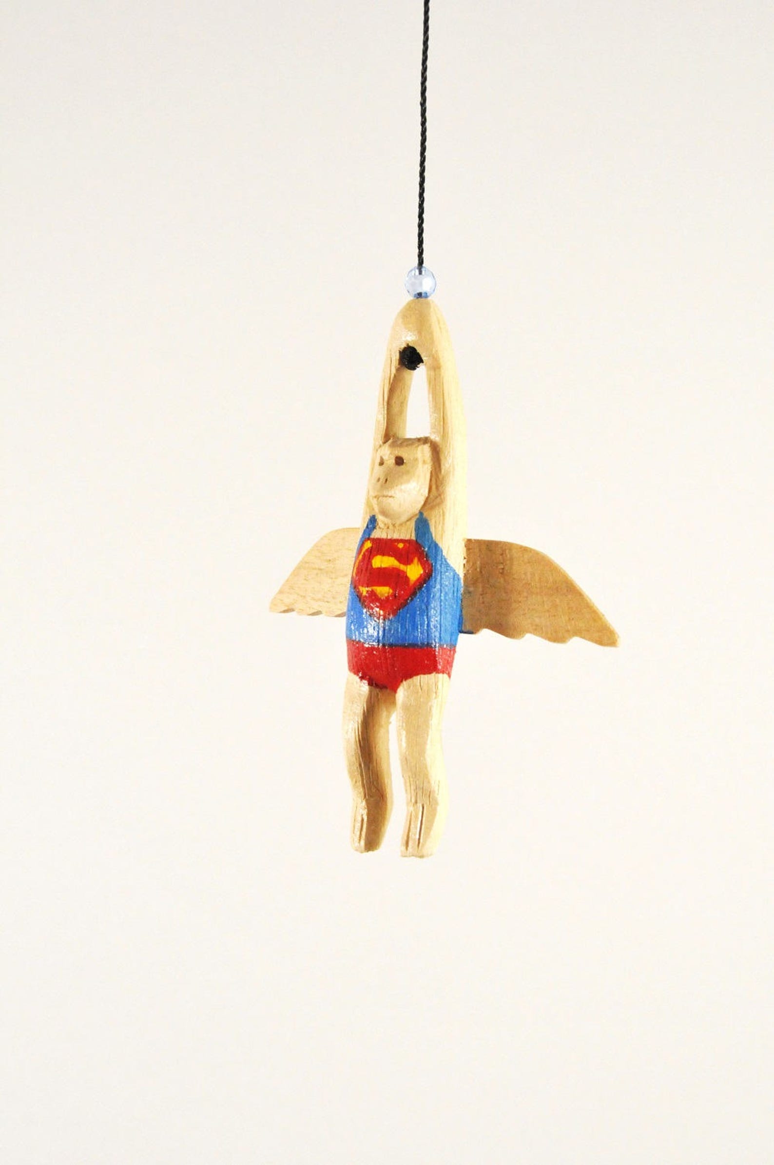 Flying Supper Monkey Christmas Ornament, Handmade Christmas Decoration ...
