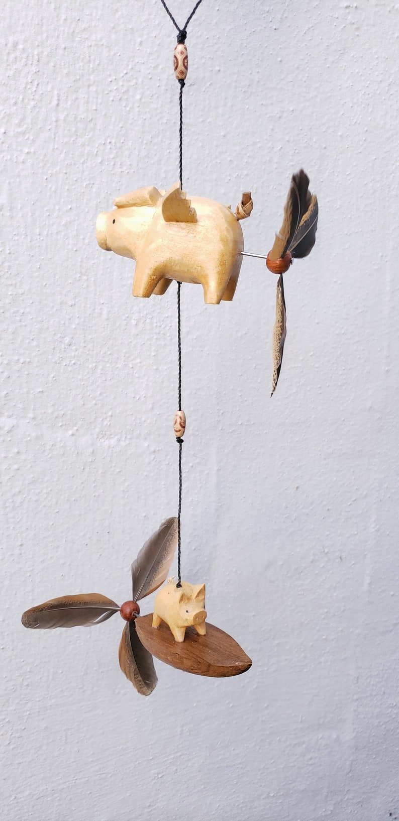 Wind Spinners Flying Pig Outdoor or Indoor Mobile removable - Etsy