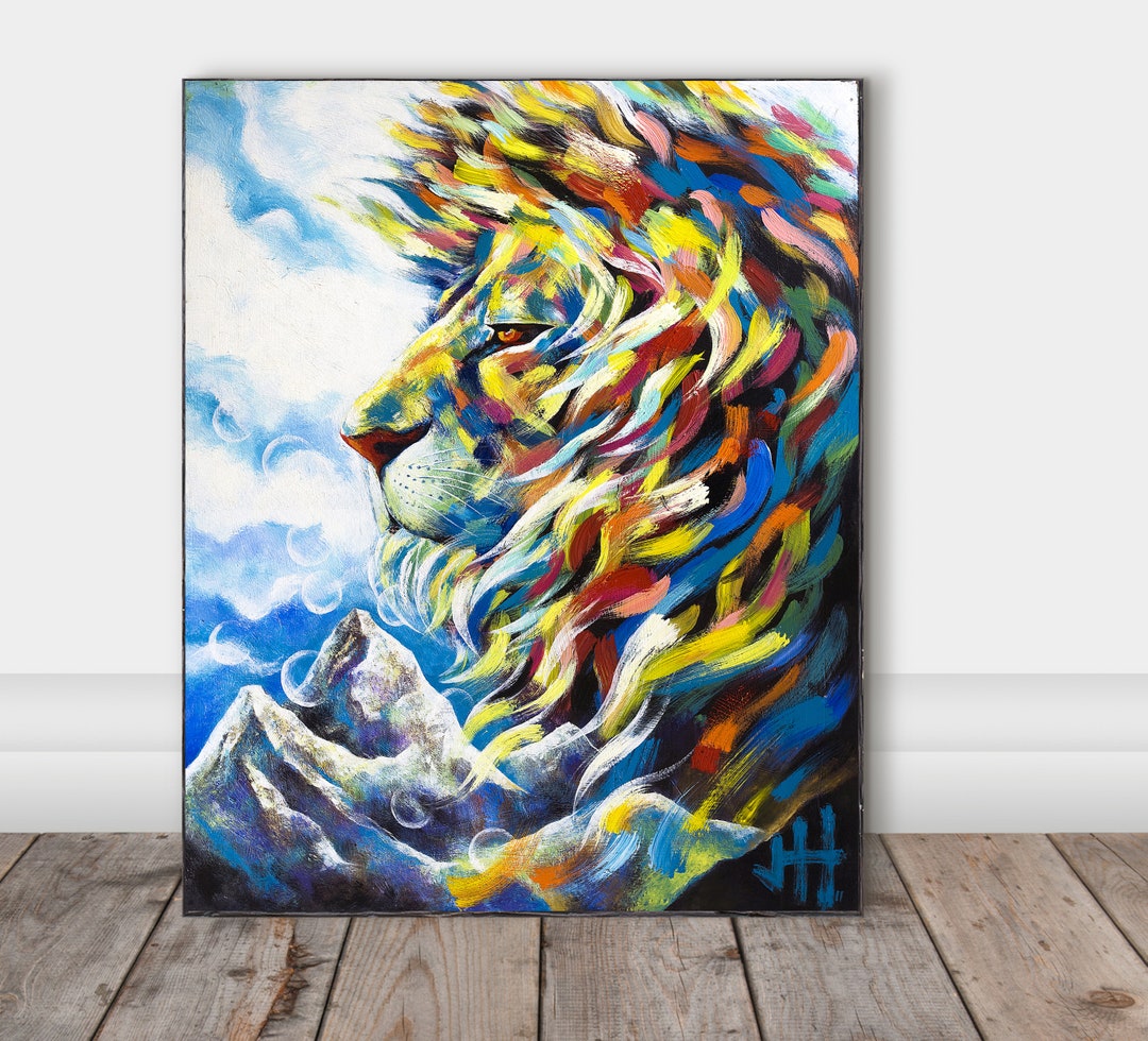 Lion, Lion Portrait, Almighty, Lion of Judah - Etsy