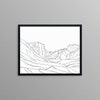 Mount Timpanogos Wasatch Mountains Utah Minimalist Line Drawing Print ...