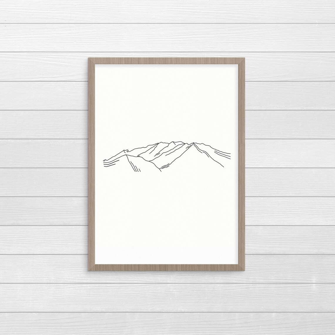 Mount Timpanogos Wasatch Mountains Utah Minimalist Line Drawing Print ...