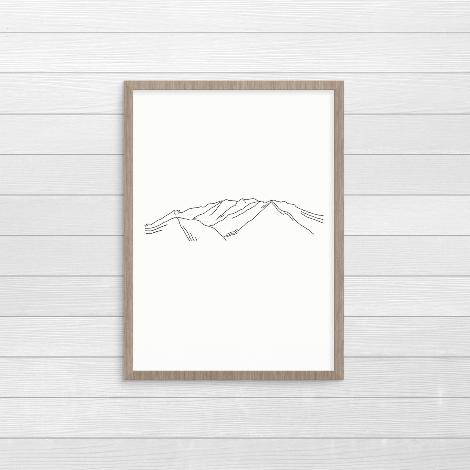 Mount Timpanogos Wasatch Mountains Utah Minimalist Line Drawing Print ...