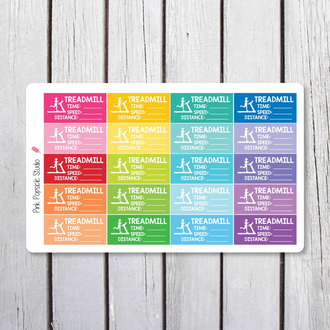 Treadmill Matte Planner Stickers Designed for Erin Condren - Etsy