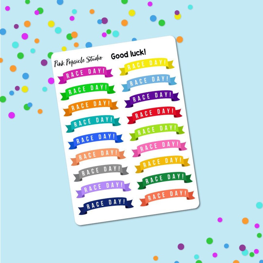 Race Day Banner Functional Planner Stickers - Etsy