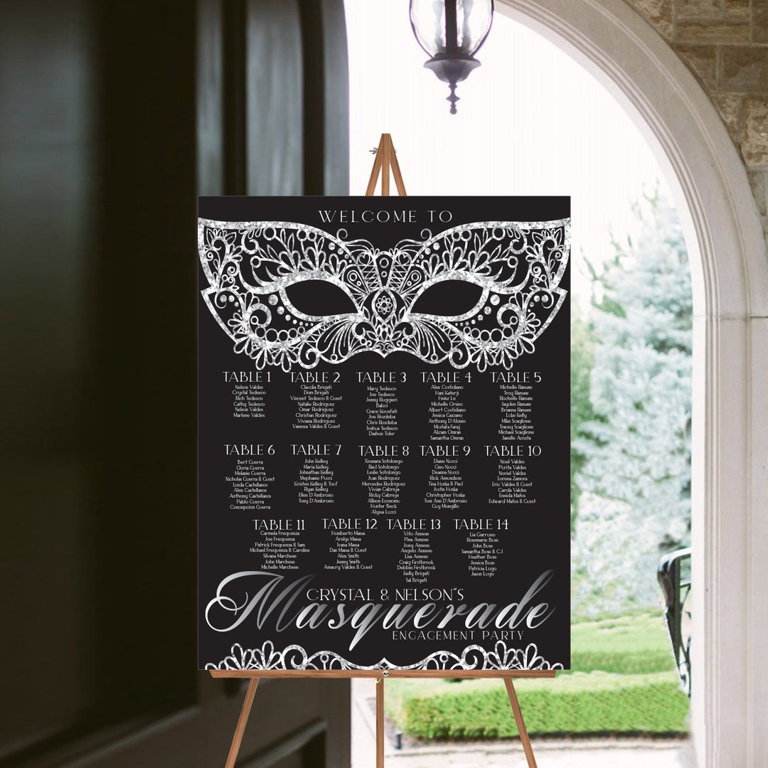 Masquerade Seating Chart - Etsy