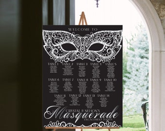 Seating Chart Masquerade - Etsy