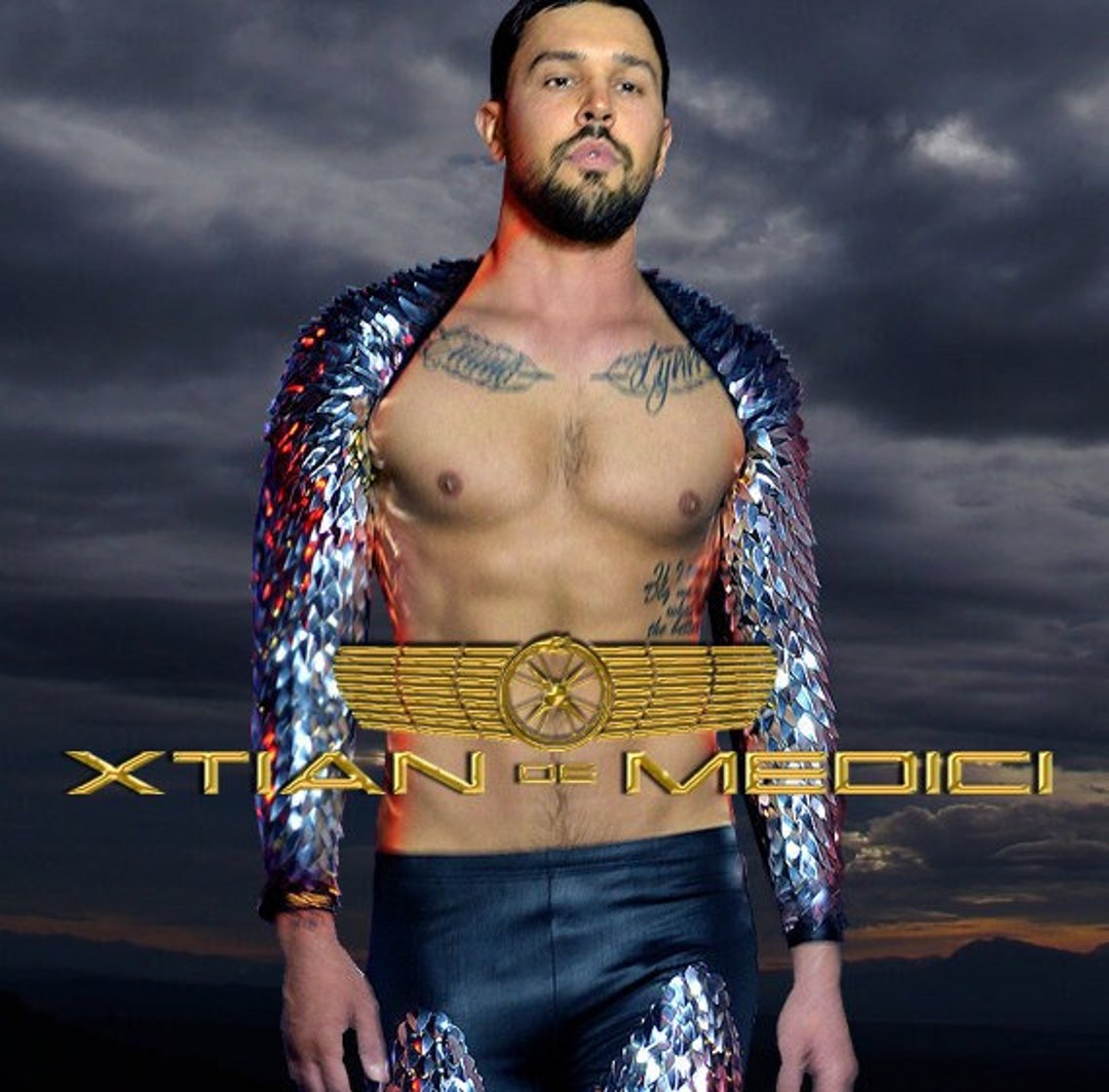 Metallic Dragon Scale Feather Burning Man Shirt, Metal Armor Medieval ...