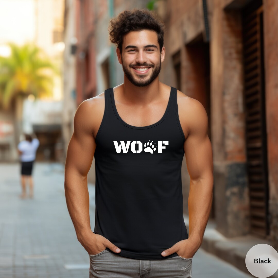 WOOF Gay Pride LGBTQ Tank Top, Pride Month Shirt, Hot Woof Daddy Muscle ...