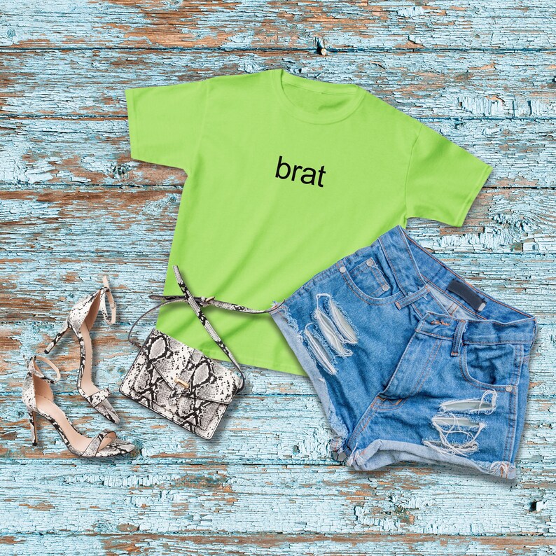 Brat Summer Baby Tee, Brat Summer Y2K Gen Z T-shirt, Brat Baby Tee ...
