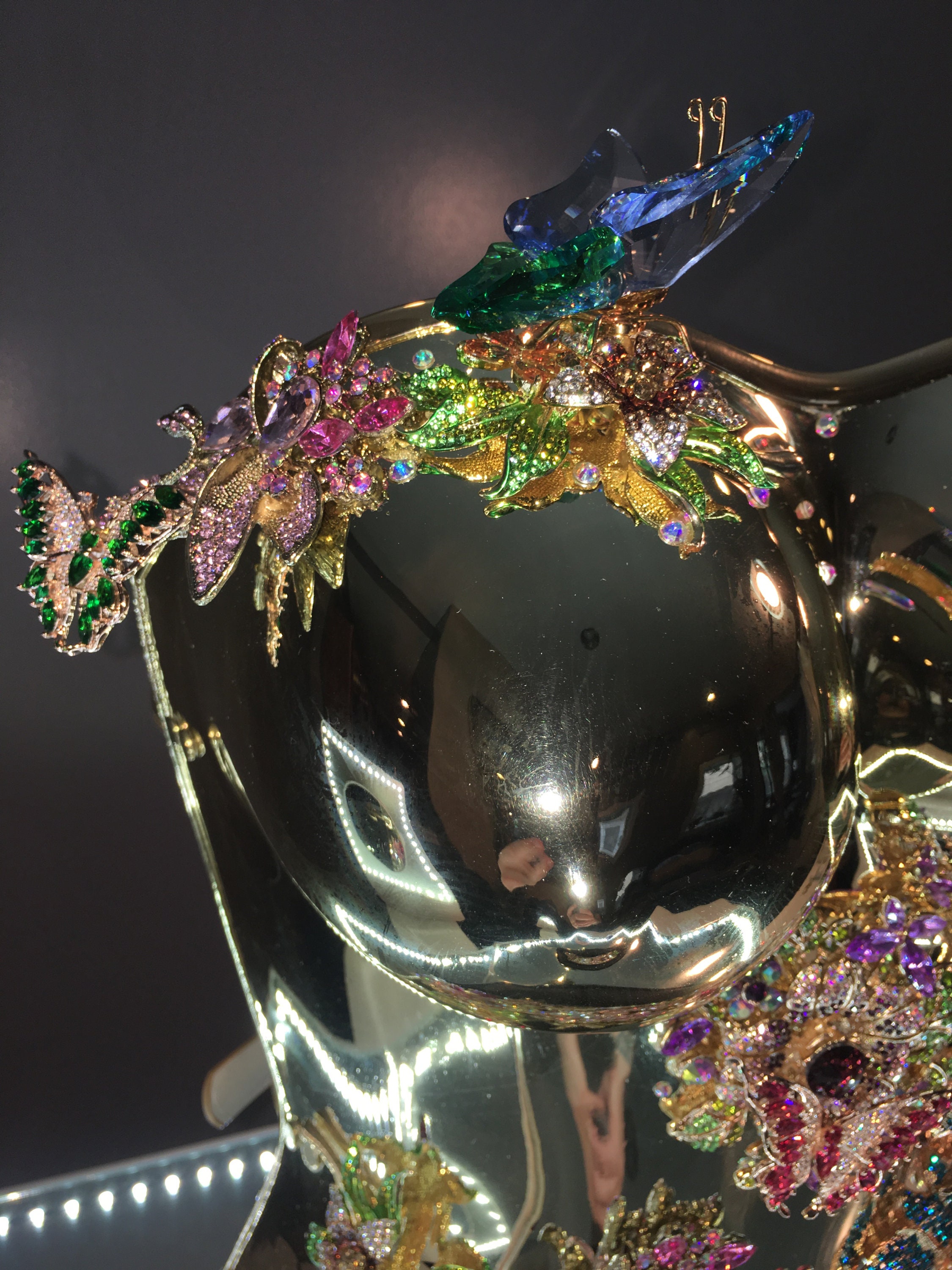 Gold Chrome Bustier Corset Breastplate With Swarovski Crystal ...