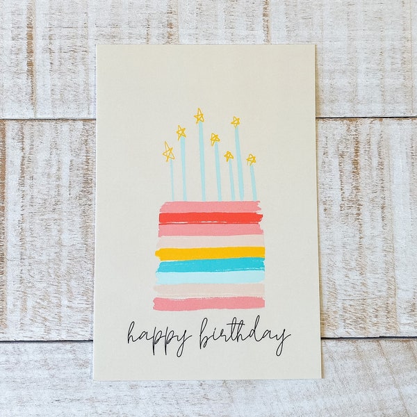 Birthday Postcard - Etsy