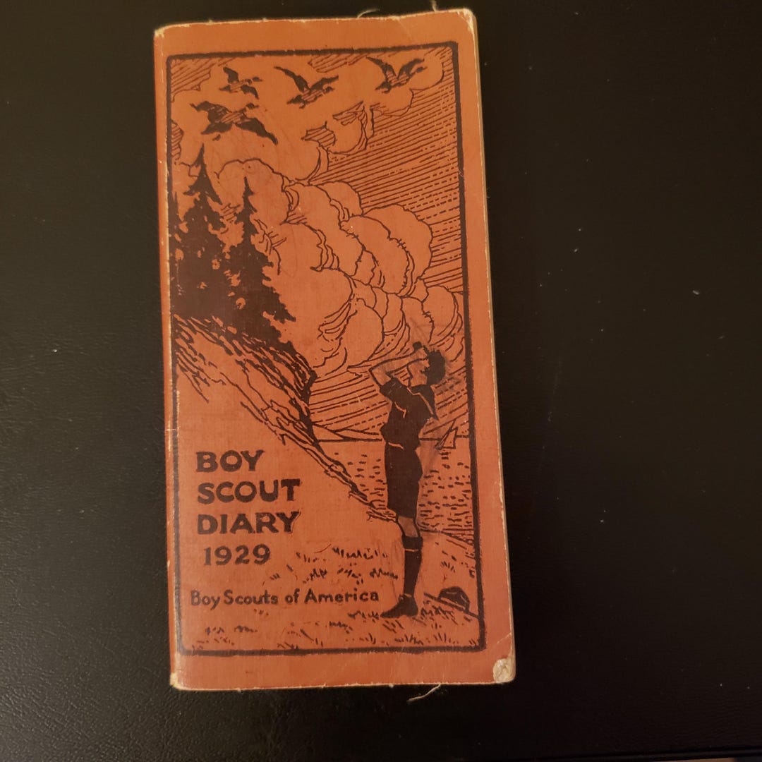 Vintage 1929 Boy Scout Diary, Leather Covered Diary - Etsy