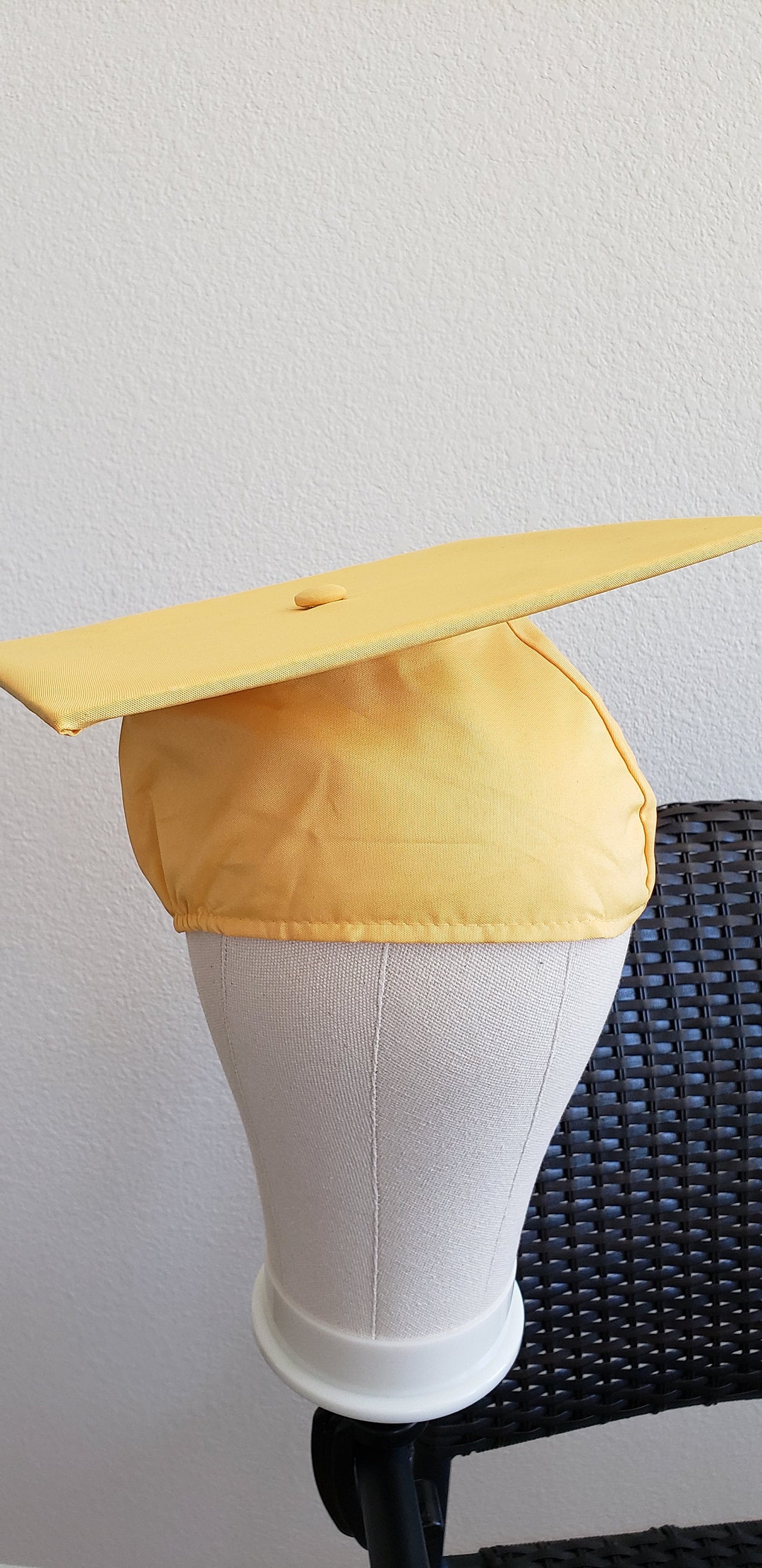 Graduation Cap, Vintage Jostens Yellow Cap, Mortarboard Cap ...