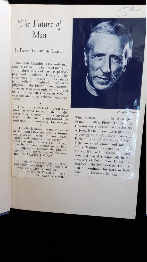 The Future of Man by Teilhard De Chardin Science Theology and - Etsy