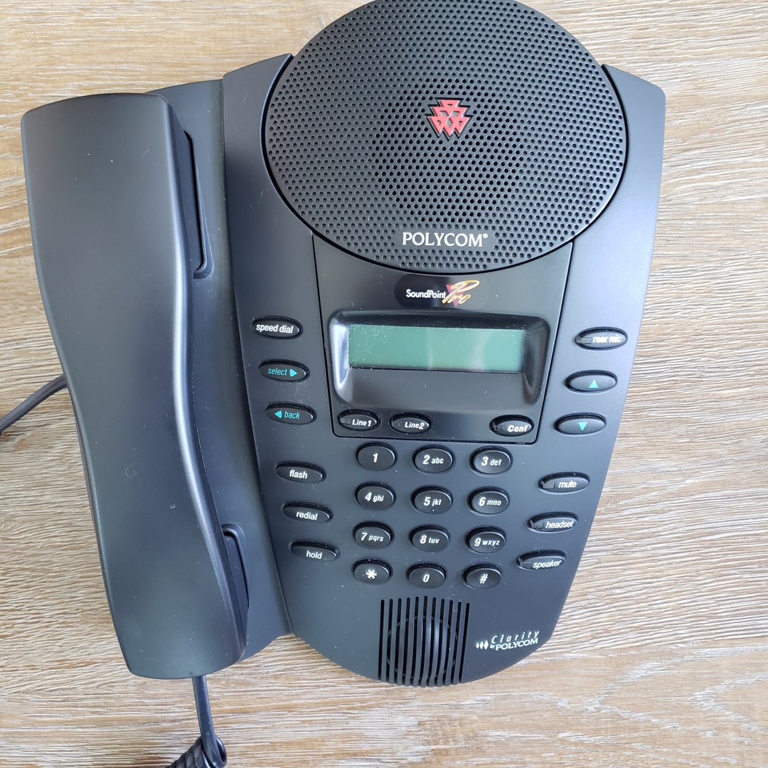 Black Polycom Soundpoint Pro 2-line Desktop Conference Phone, Modelse ...