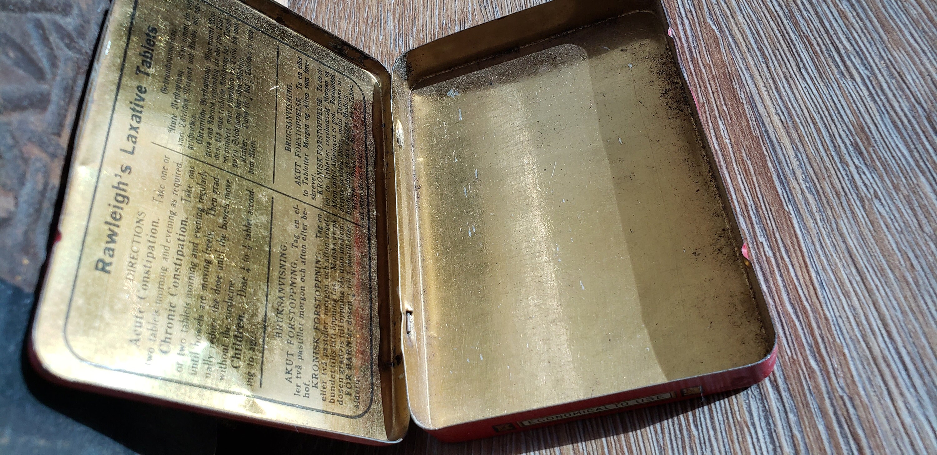 Red and Gold Vintage Tin Rawleigh's Laxative Tablets Tin - Etsy