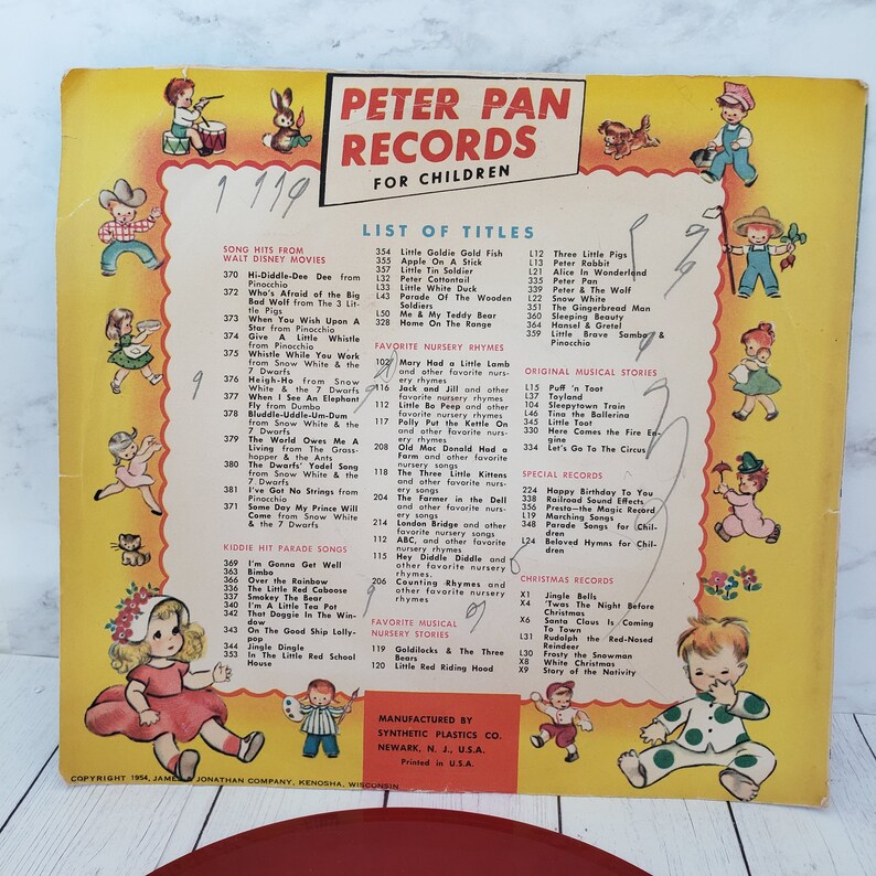 Old Macdonald Had a Farm, 1950's Vintage RED Peter Pan Record, Kiddie ...