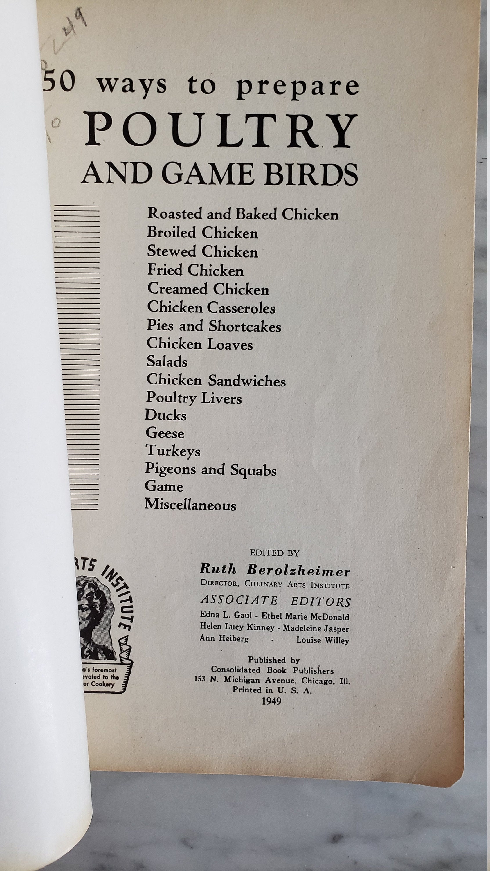 Vintage Poultry & Game Cookbook Culinary Arts Institute - Etsy