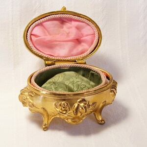 Antique Jewelry Box, Brainard Wilson Gold Jewelry Hinged Casket ...