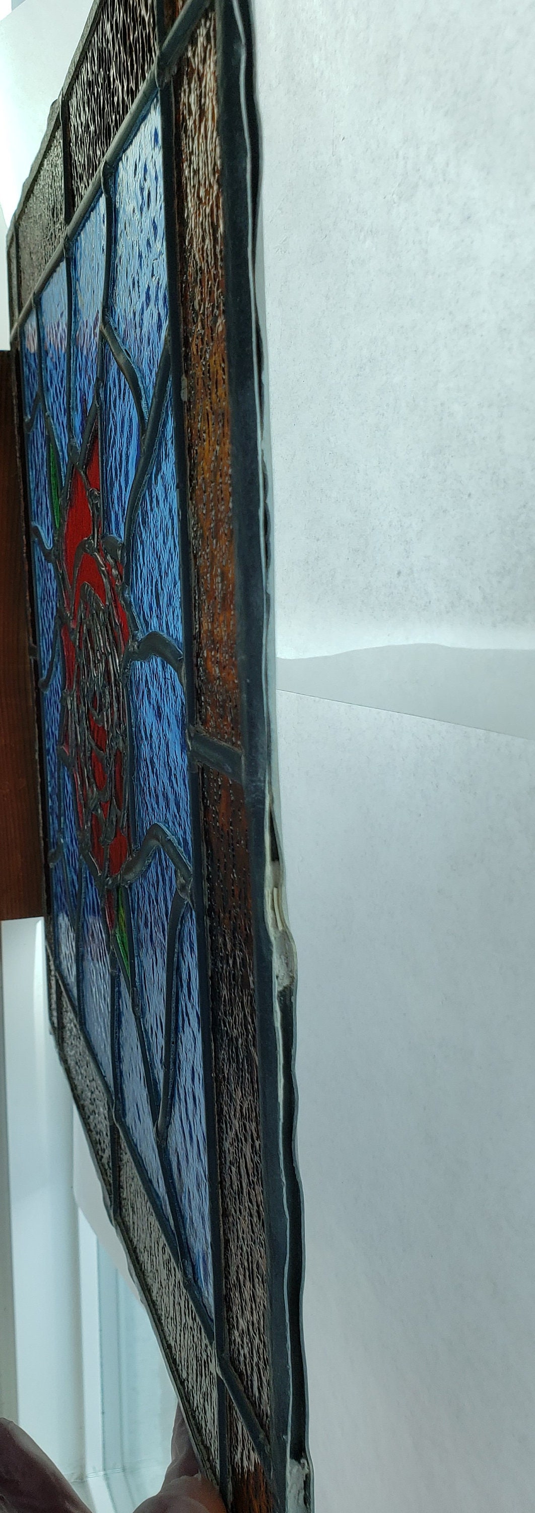 Red Rose Stained Glass Window Stained Glass Art Window - Etsy