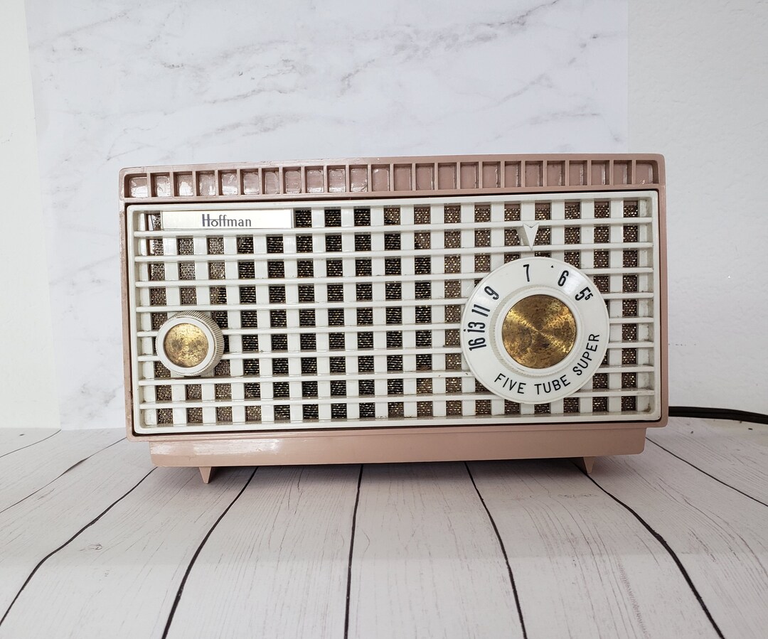 Vintage Hoffman Five Tube Radio, Mid-century Decor, 1950's AM Radio ...