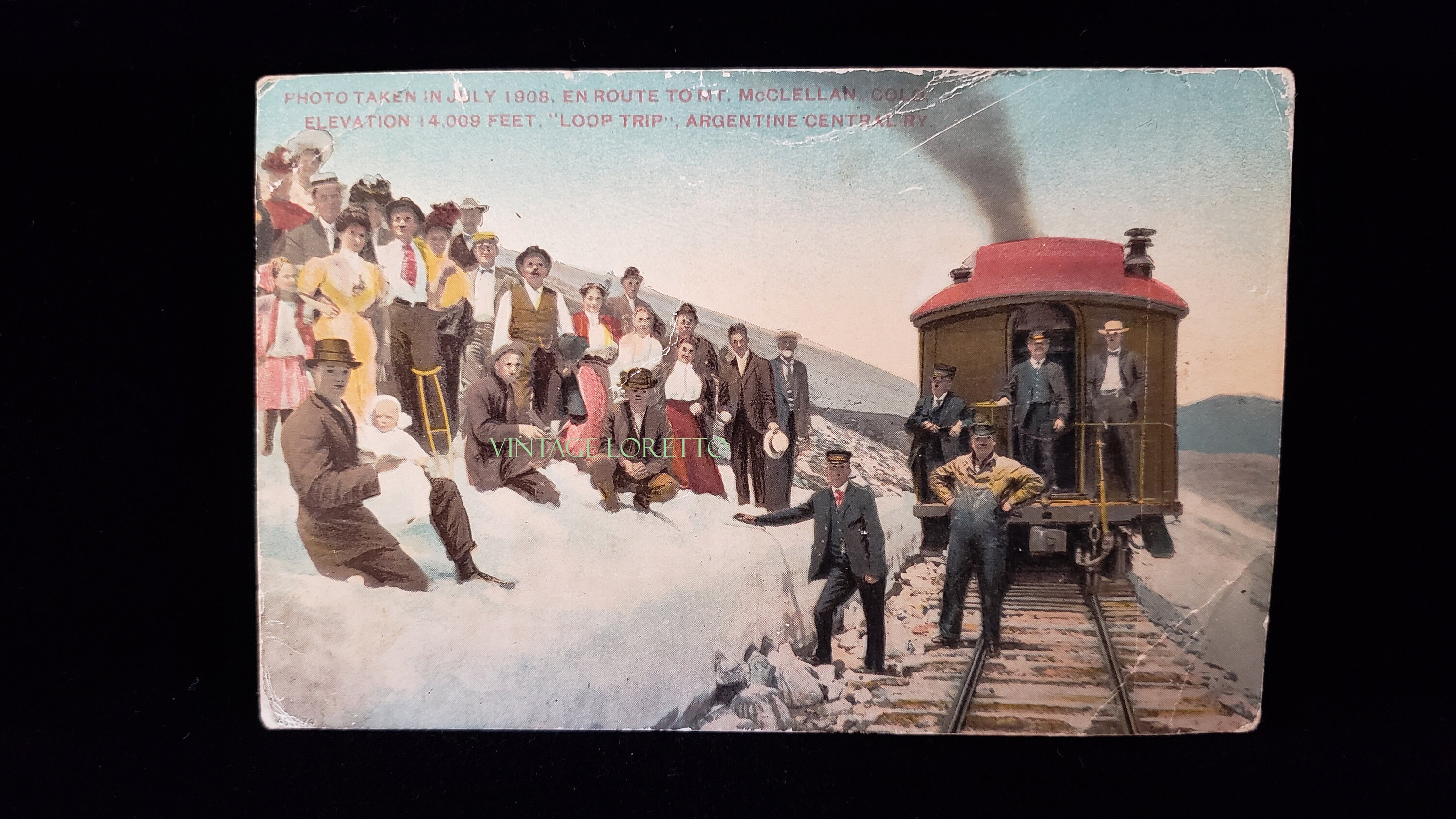 1908 Photo RR Trip to Mt. Mcclellan C0, Argentine Railway, Antique ...
