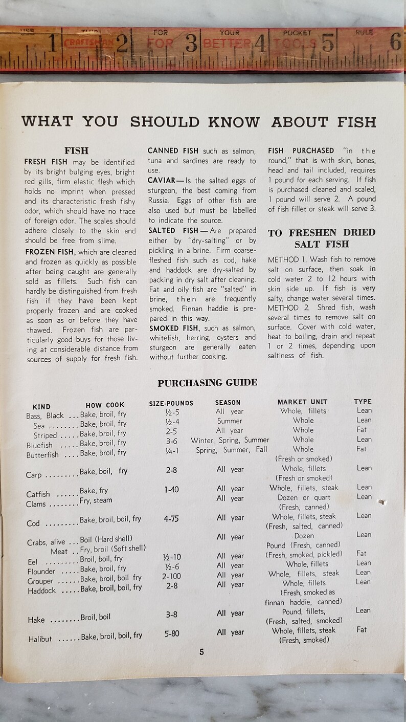 250 Fish and Seafood Cookbook Culinary Arts Institute - Etsy