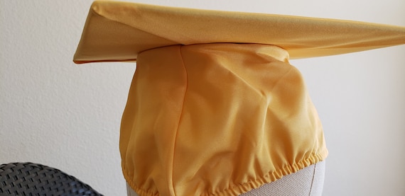 Graduation Cap, Vintage Jostens Yellow Cap, Mortarboa… - Gem