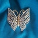 Butterfly Pin Blue Eyes Silver/gold Metal Jewelrey - Etsy
