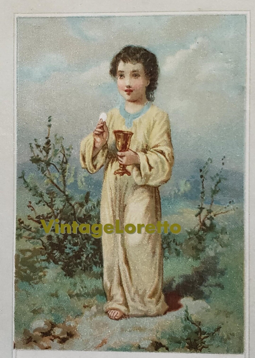 Antique Prayer Card, 1920's Boy Savior Card, Made in Germany ...