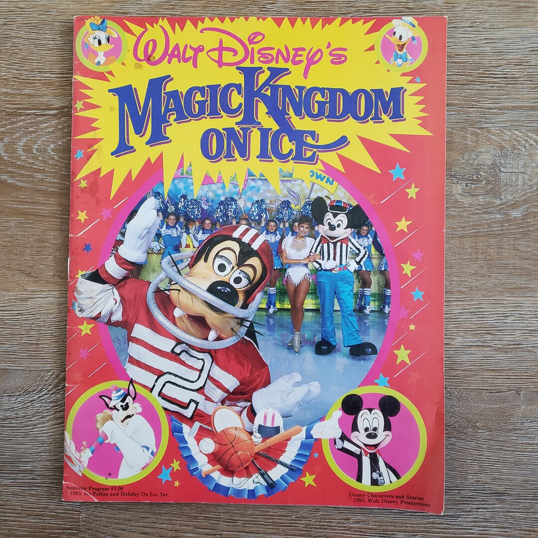 1985 Magic Kingdom on Ice Program Brochure, Ice Follies Ephemera, Bobby ...