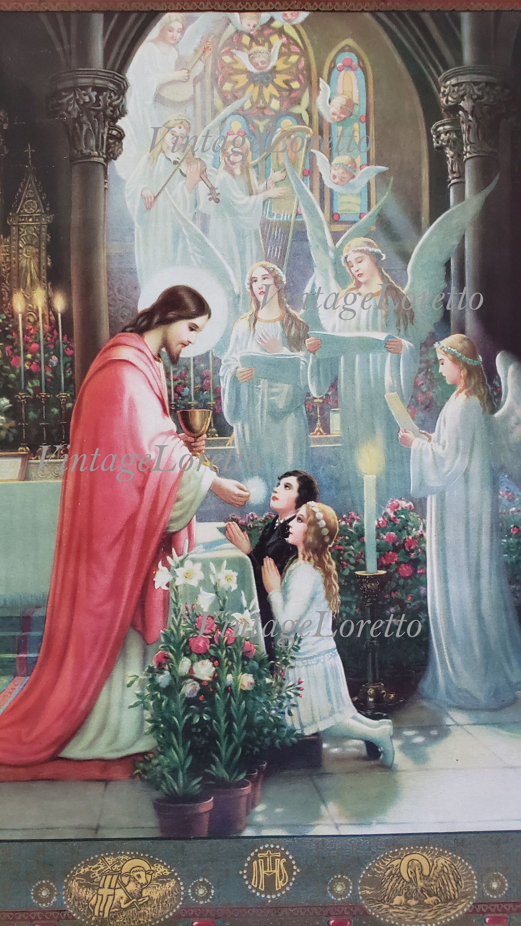 Vintage Holy Communion Art Frameable Religious Art - Etsy