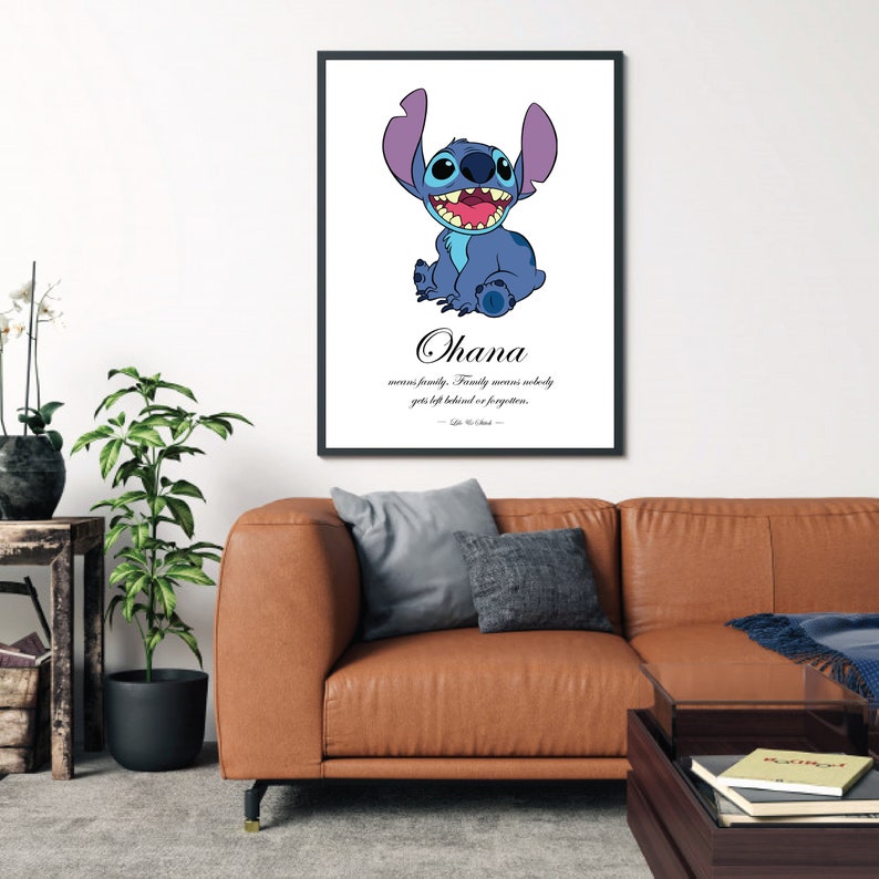 Stitch Ohana Print A4, A3, A2 - Etsy