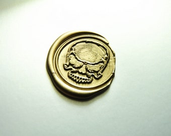 Custom design cool fancy skull wax seal stamp party wax | Etsy