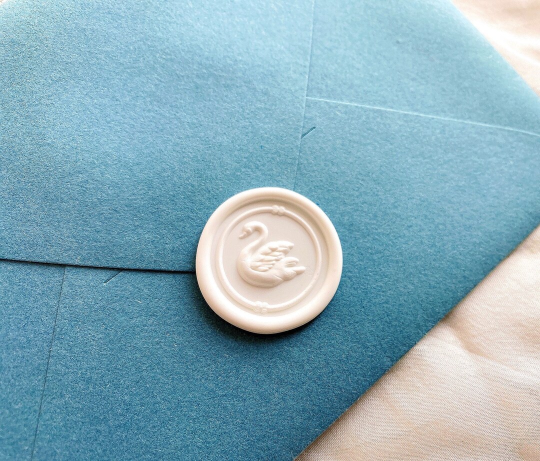 3D Swan Wax Seal Stamp Relief Swan Wax Seals 3D Wedding Invitation Wax ...