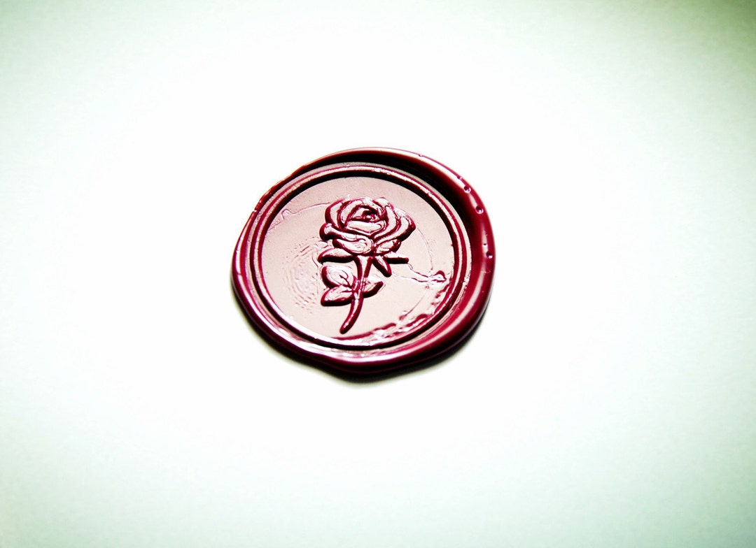 Beautiful Rose Wax Seal Stamp Flower Wax Seals Wedding Wax - Etsy