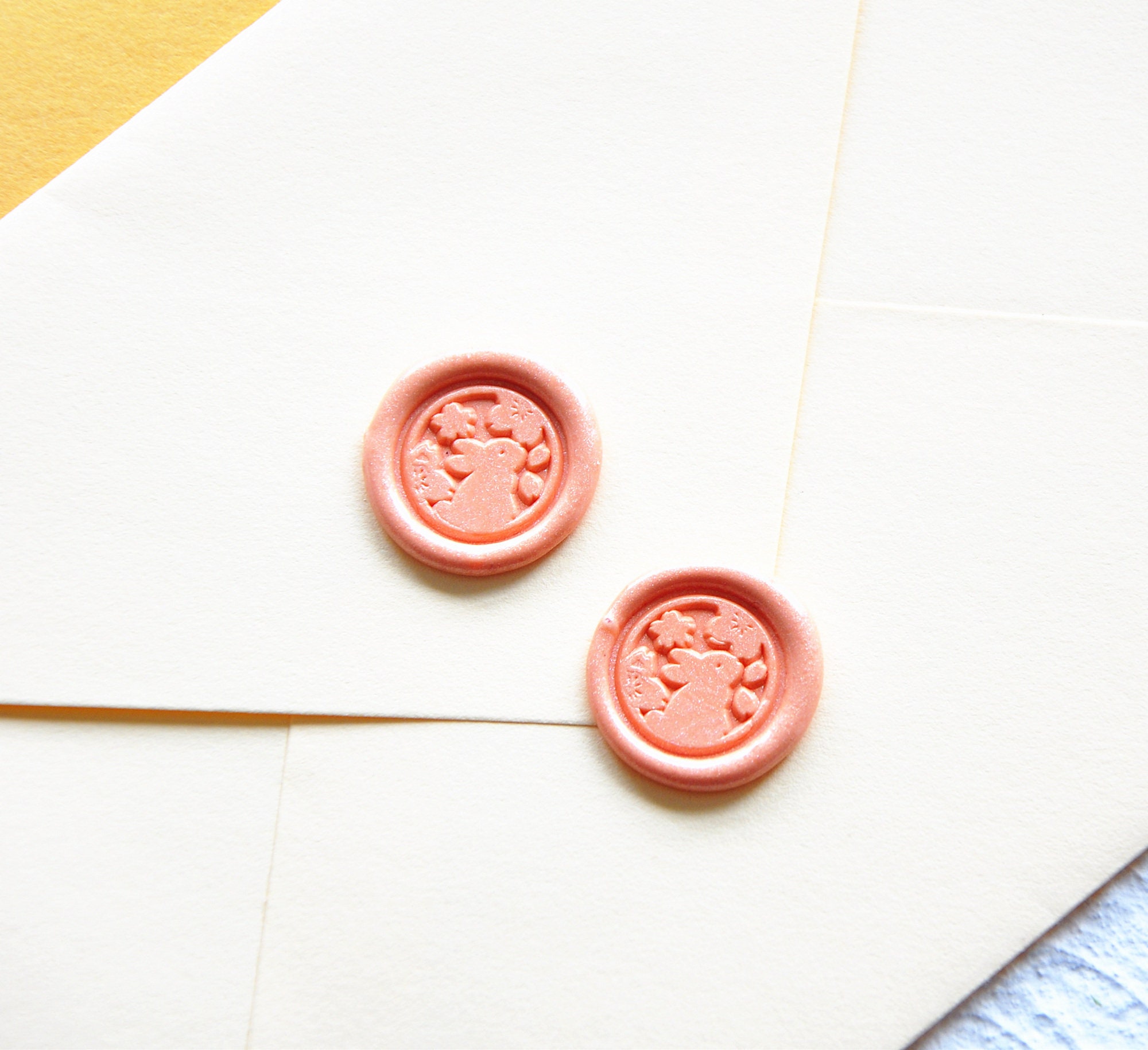 Rabit With Sakura Mini Wax Seal Stamp-flower Wax Seals-wedding ...