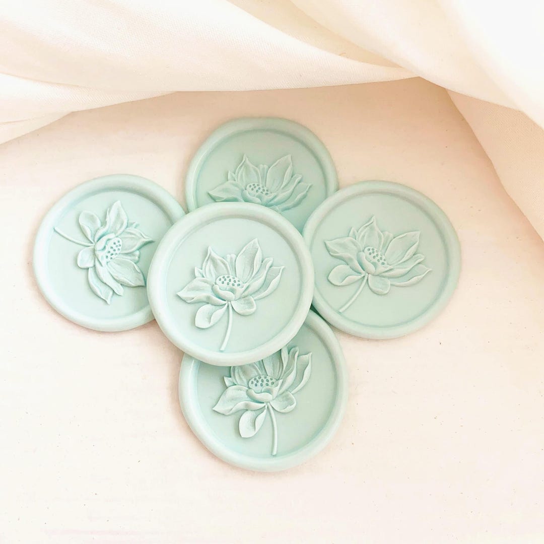 3D Lotus Wax Seal Stickers,premade Wedding Wax Seals,flower Self ...