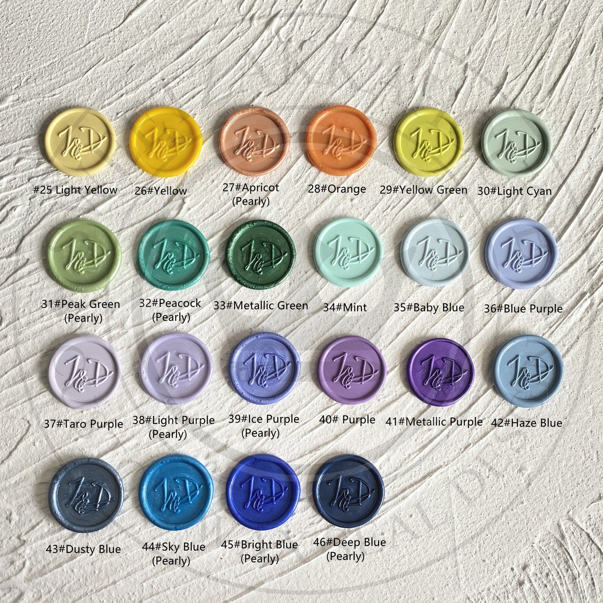 Custom Casual Calligraphy Initials Monogram Wax Seal - Etsy