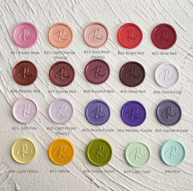 Flower With 2 Initials Monogram Wax Seal Stamp Custom Design - Etsy